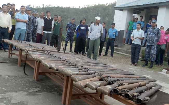 खलंगाको जंगलमा मोर्टार र थ्री नट थ्री बरामद – Online Khabar